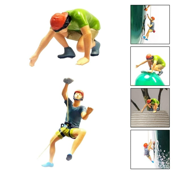 2x 1/64 Miniature Resin Climbing Figure Train Railway Movie Props ...
