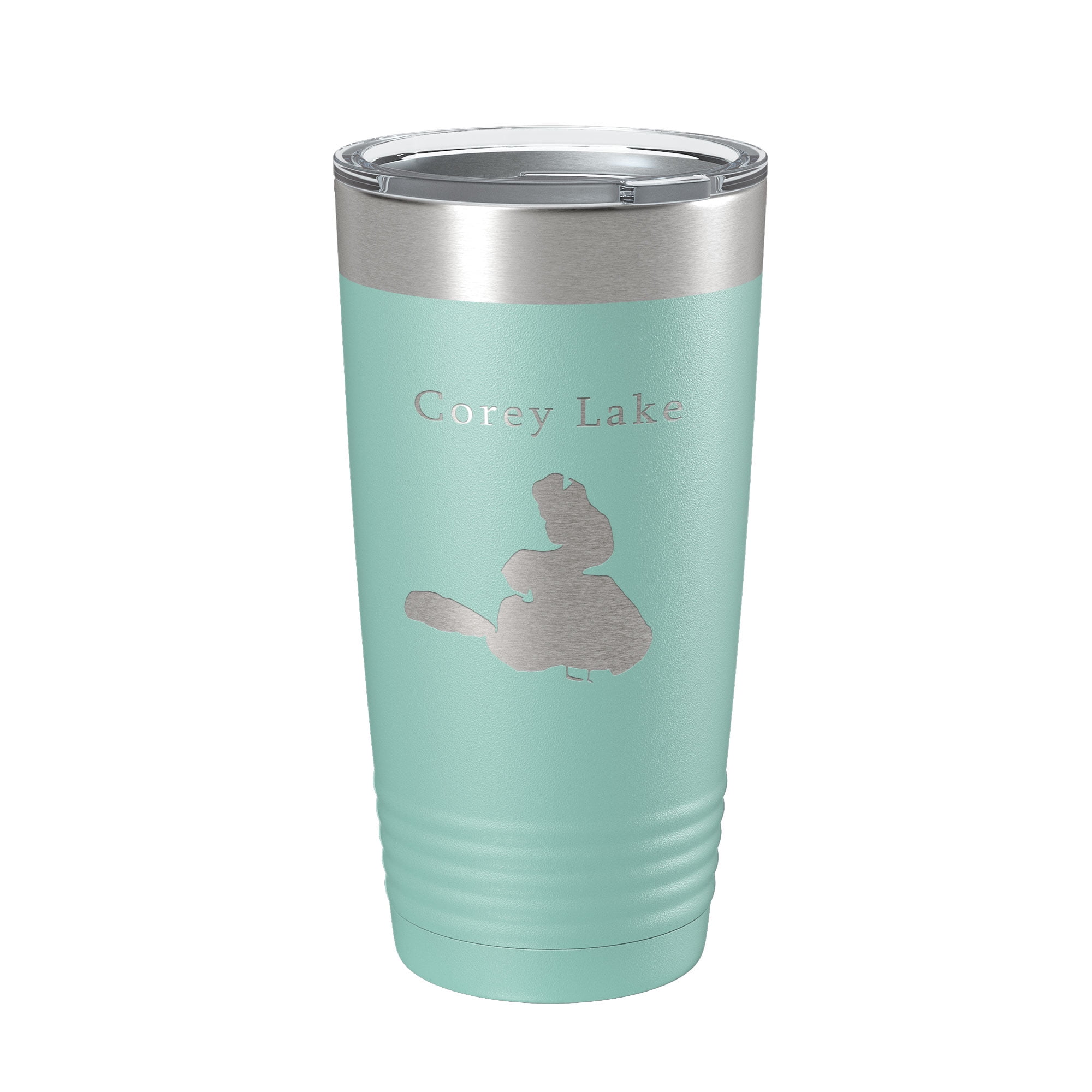 Corey Lake Map Tumbler Travel Mug Insulated Laser Engraved Coffee Cup ...