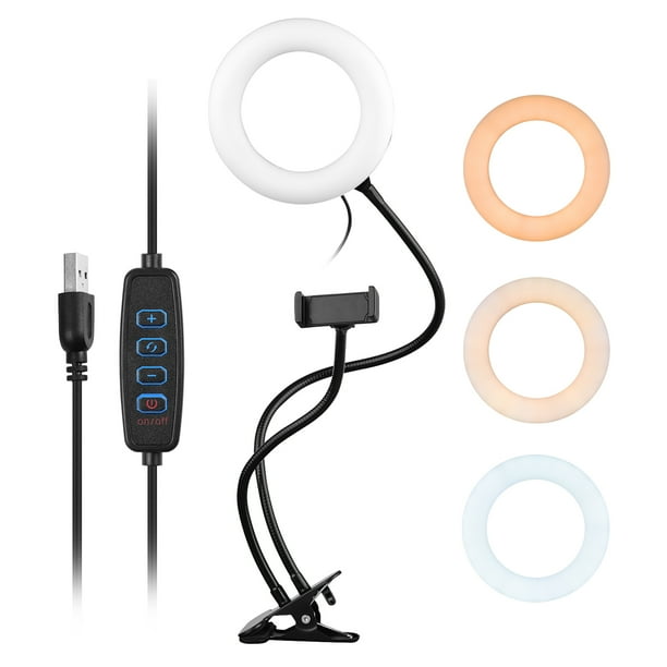 Mistaha 6 Inch Two in One LED Ring Light with Metal Hose Support and ...