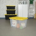 Sterilite Industrial Storage Box with Handles, 27 Gal, Yellow, 4 Pack ...