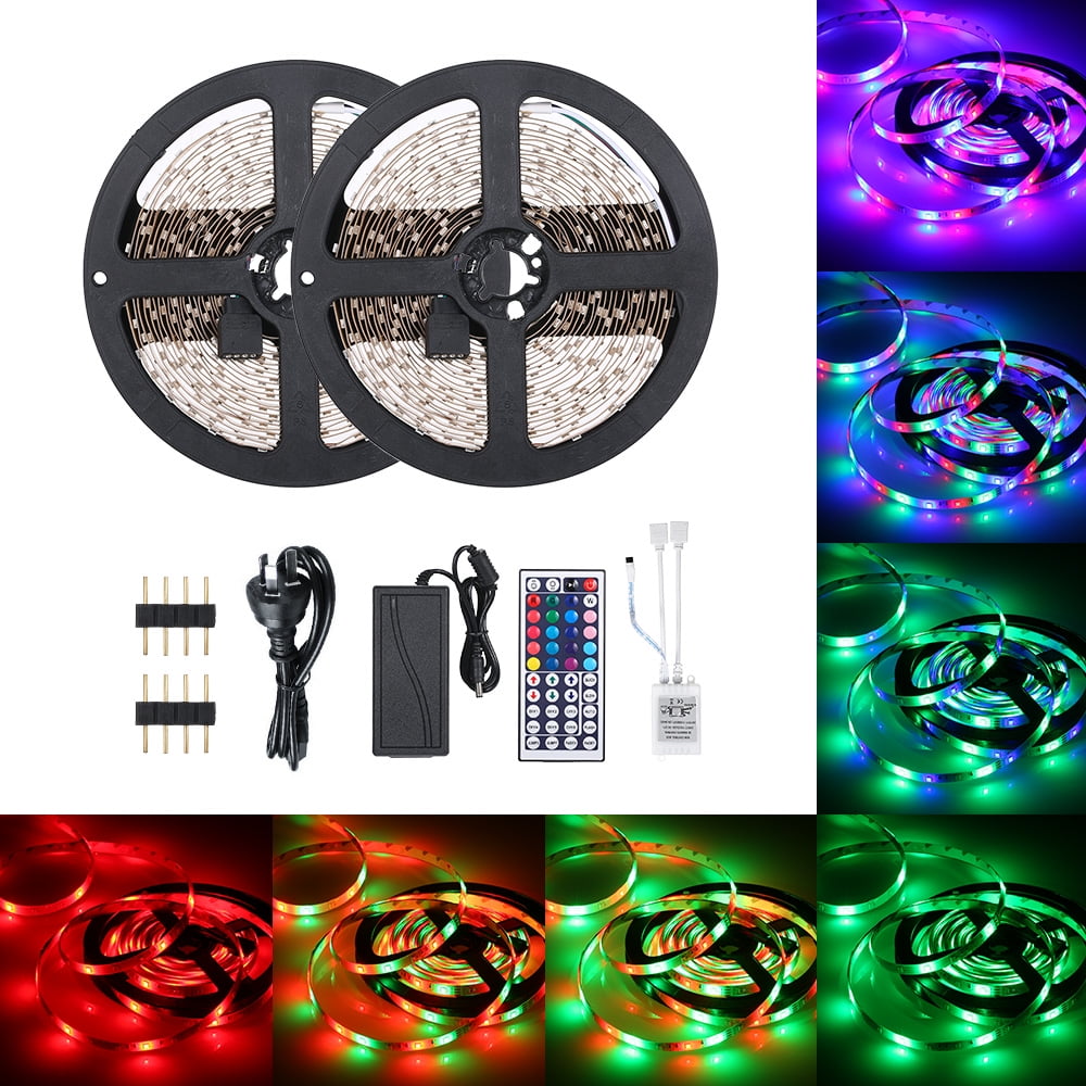 DC12V 48W 10 Meters 600 LED RGB Strip Light with IR 44 Keys Remote ...