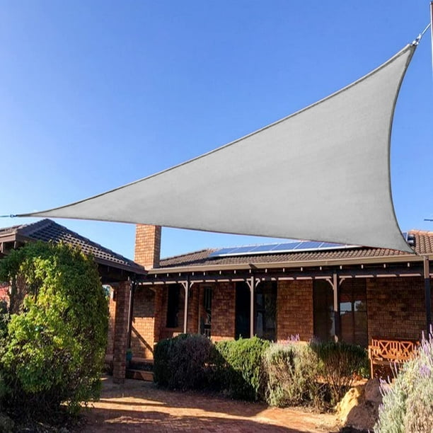 Amahut Sun Shade Sail 16'x16'x16' Triangle Shade Canopy Outdoor ...