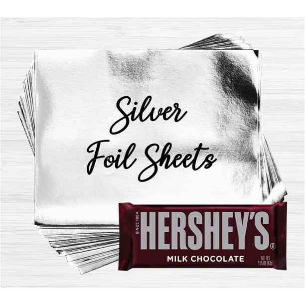 Silver Candy Bar Foil for Wrapping Chocolate Candy Bars - Pack of 40 ...