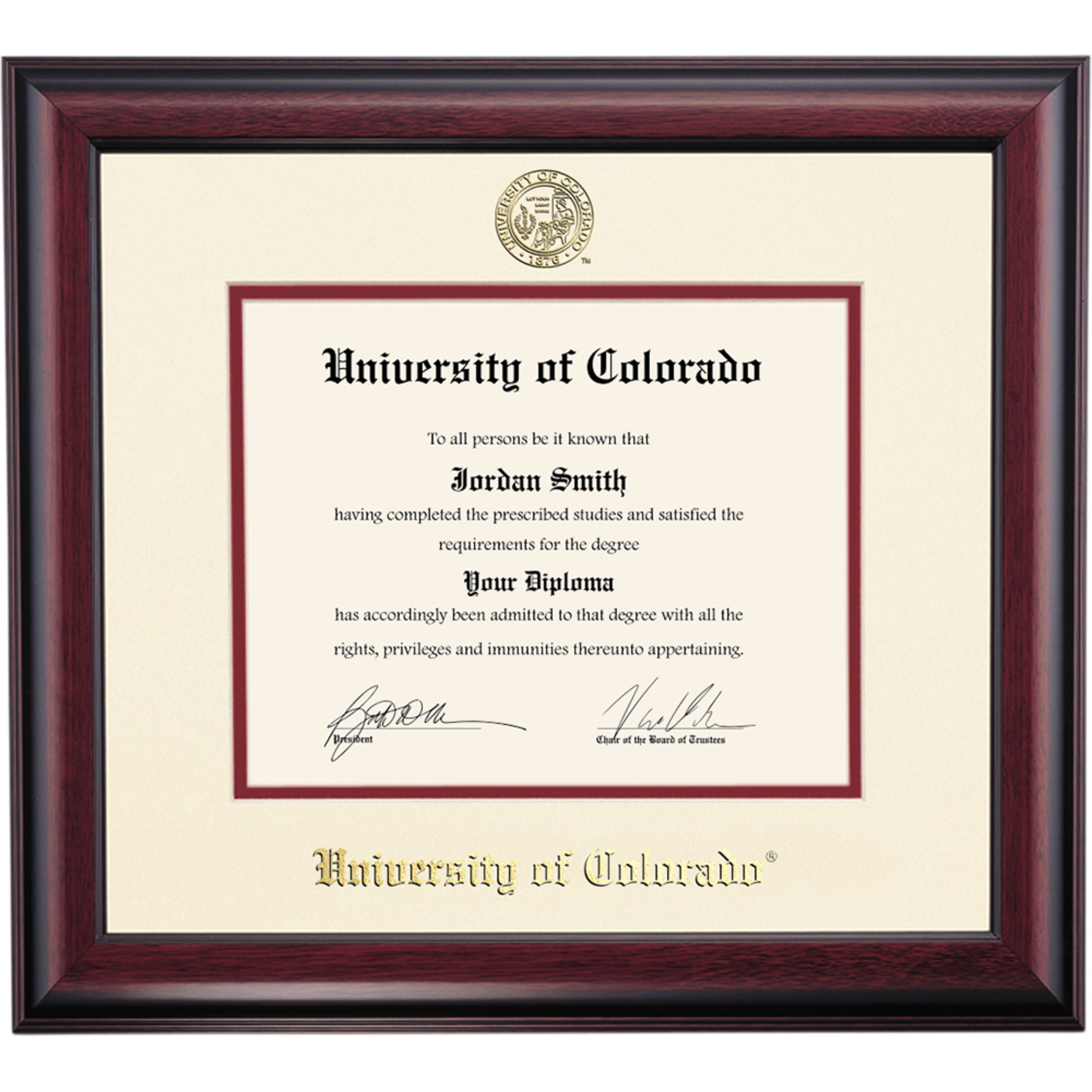 OCM Diploma Frame for University of Colorado CU Boulder, 16" x 18 ...
