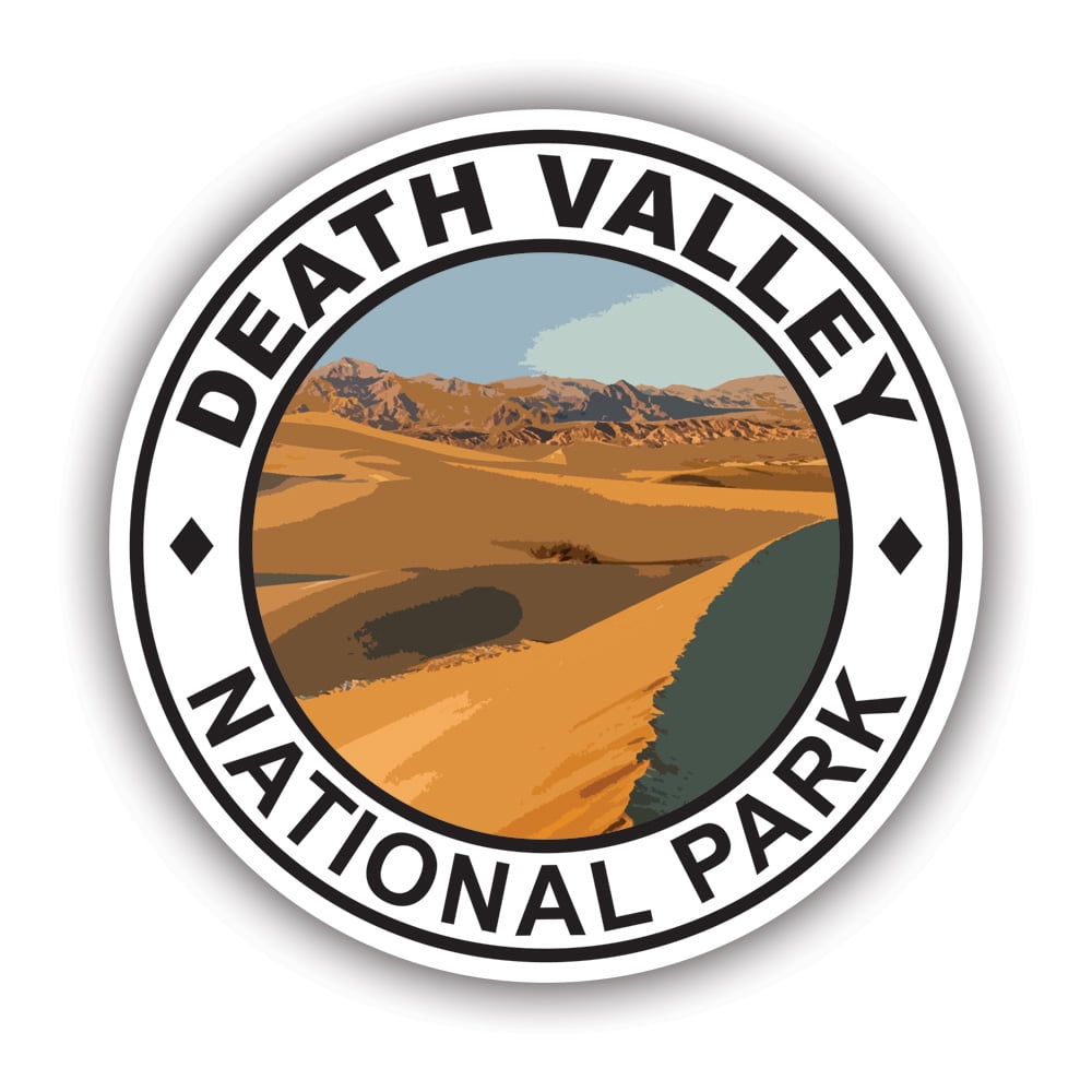 Round Death Valley National Park Sticker Decal - Self Adhesive Vinyl ...