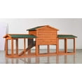 Pet Playpen Large Wooden Rabbit Hutch, Outdoor Bunny Cage with Spacious ...