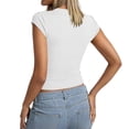 Built in Bra Cotton Jersey T Shirt No See Through Stretchy Lightweight ...