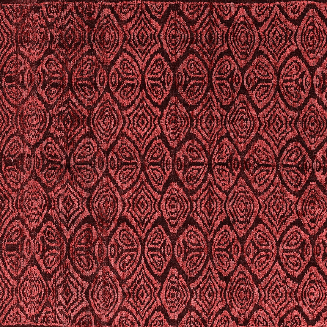 Ahgly Company Indoor Square Abstract Red Modern Area Rugs, 6' Square ...