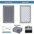 6 x 9 ft Plastic Gray and White Rectangular Beach Front Porches Patio ...