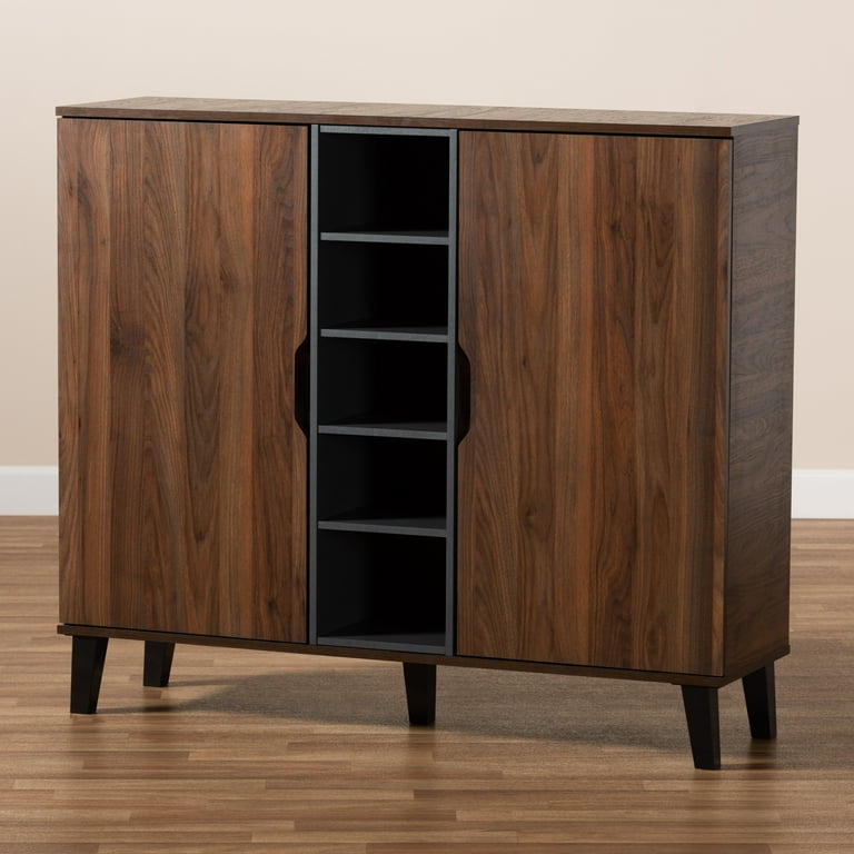 Baxton Studio 2-Door Modern Shoe Cabinet, Grey, 119.00 lbs Baxton Studio 2-Door Modern Shoe Cabinet, Grey, 119.00 lbs