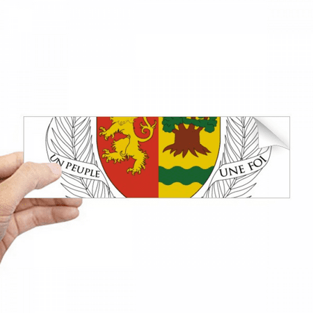 Senegal Africa National Emblem Rectangle Bumper Sticker Notebook Window ...