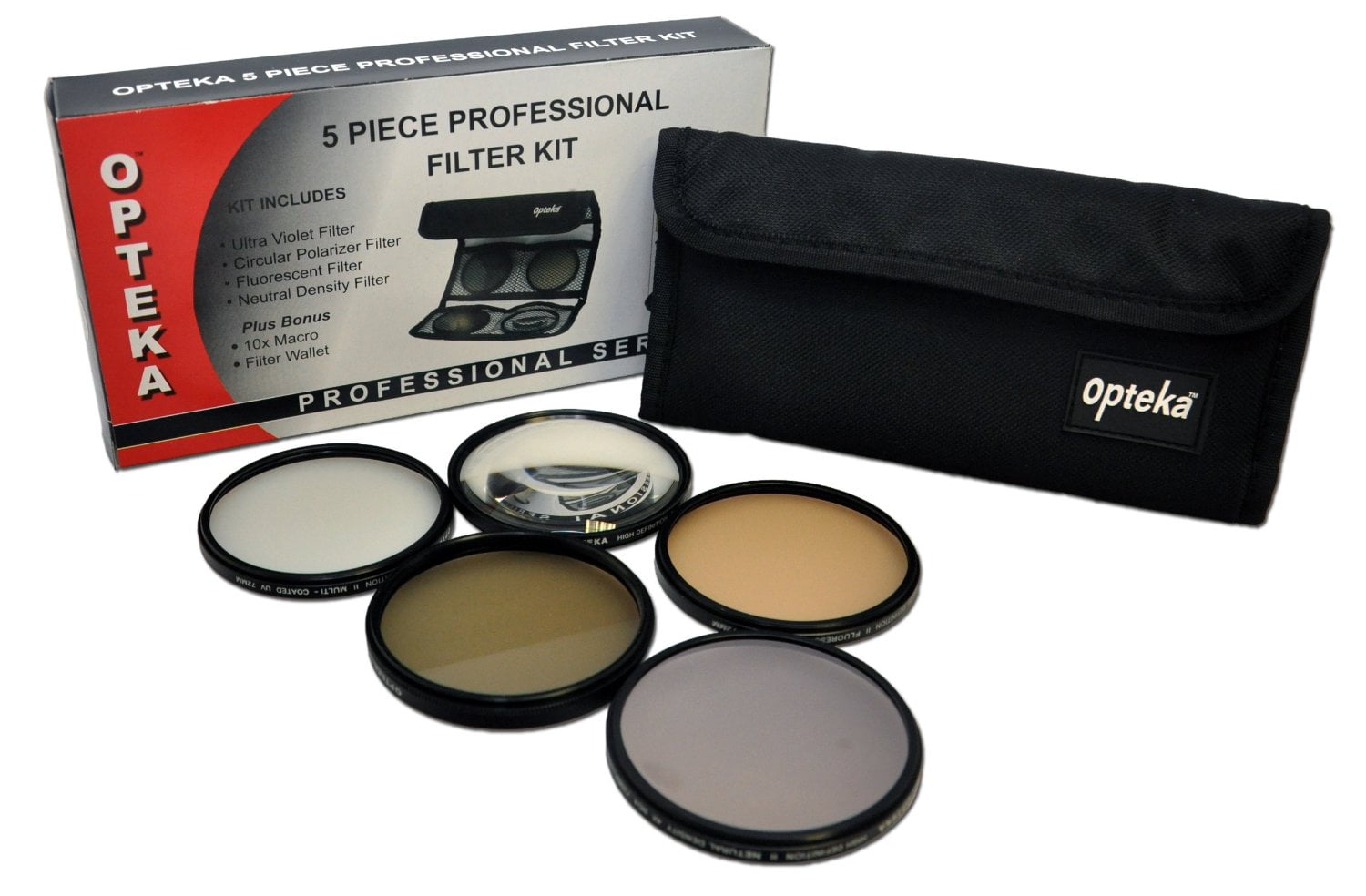 Opteka 67mm High Definition II Professional 5 Piece Filter Kit includes ...