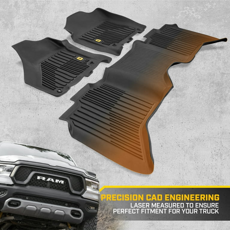Cat JustFit 3D Floor Mats for Dodge Ram 1500 Crew Cab 2009 2018 Custom Fit Floor Liners for Dodge Ram 2500 3500 Crew Cab 2010 2018 Dodge Ram