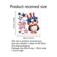 4th of July Window Clings Patriotic Owl Pentagram Decal 12x12 Inch ...