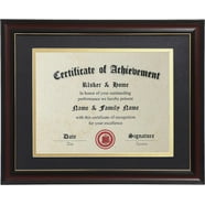 Lawrence Frames Walnut Wood & Silver 11x14 Matted to 8.5x11 Document/Diploma/Certificate Picture ...