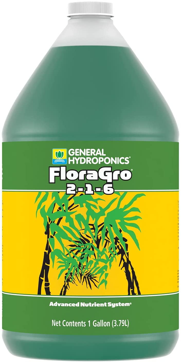 General Hydroponics FloraGro 2-1-6, Provides Nutrients For Structural ...