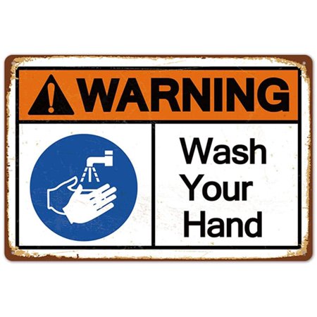 Lonbiaci Retro Iron Paintings Work Safety Sign Iron PaintingsWarning ...