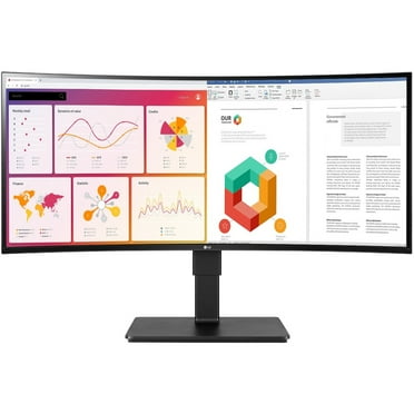 LG Ultrawide 34\" 3440 x 1440 LED HDR10, sRGB Curved Monitor, Textured ...