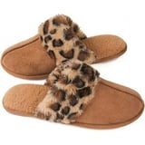 Zizor Women's Bedroom Fuzzy Slippers with Memory Foam Indoor Non-Slip ...