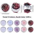 50Pcs 5 Colors Opaque Acrylic Beads Flower with Glitter Powder Mixed ...