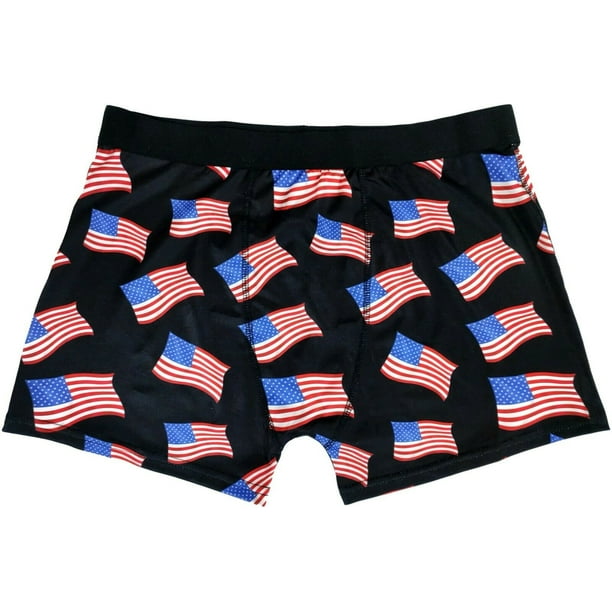 Fun Boxer Briefs for Men American Flags All Over Underwear - Walmart.com