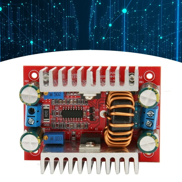 Boost Converter Step Up Module, 2 Heat Sinks 400W 15A DC To DC Step Up ...