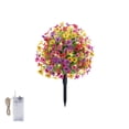 Artificial Flowers with LED Lights, Glowing Eucalyptus Violet Ground ...