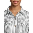 Time and Tru Women's Utility Shirt Dress with Button Front and Long ...
