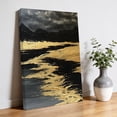Abstract Landscape Canvas Wall Art for Living Room, Black Mountains ...