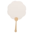 DIY Handheld Paper Fan for Crafts with Wood Detail White Color Perfect ...