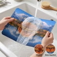 Landscape Sky Leather Placemats Set of 4, 12x18 Inch, Modern Forest ...