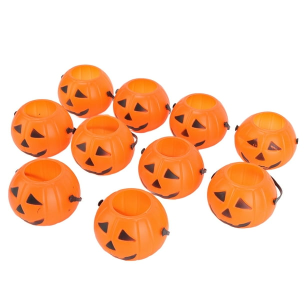 Trick Or Treat Candy Bucket, Portable Plastic Pumpkin Bucket With ...