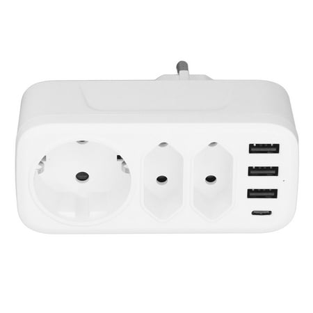 7 In 1 Multiple Plug, Staggered Design EU Plug AC100-250V Large Spacing ...