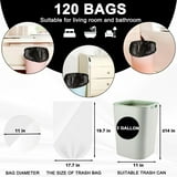 YUSS 3 Gallon Trash Bags, Black Small Garbage Bags for Bathroom ...