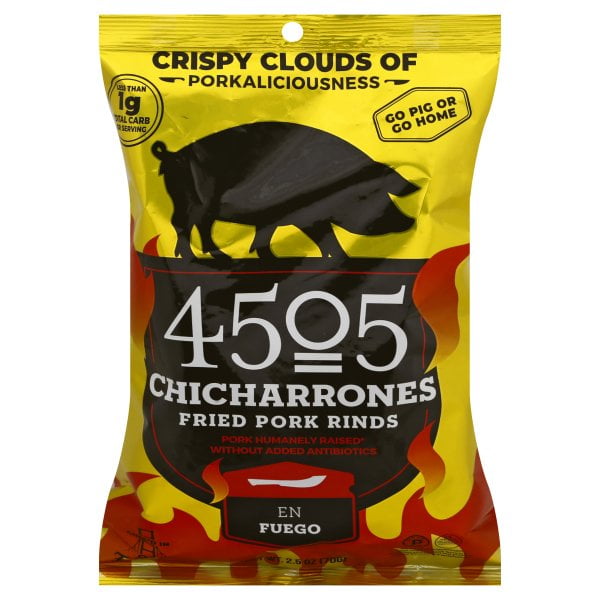 4505 Meats Chicharrones En Fuego Fried Pork Rinds 2.5 oz - Walmart.com