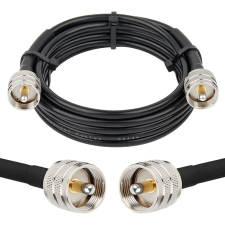 XRDS-RF PL-259 UHF CB Coax Cable 10ft, 50 ohm RG58 PL-259 UHF Male to ...