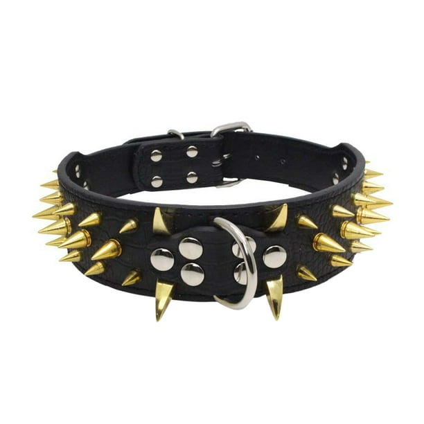 Spiked Studded Leather Collars for Dogs Chain - Walmart.ca