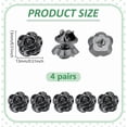 4 Pairs Flower Alloy Lapel Pin Backs for Backpack Clothes Gunmetal ...
