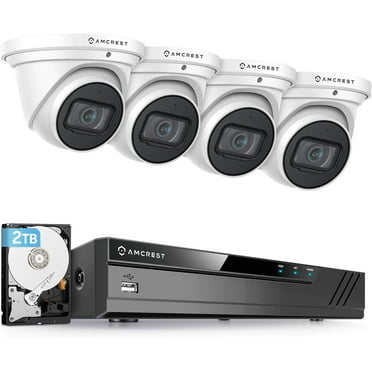 Amcrest 5MP Security Camera System, 4K 8CH PoE NVR, (4) x 5-Megapixel 2 ...
