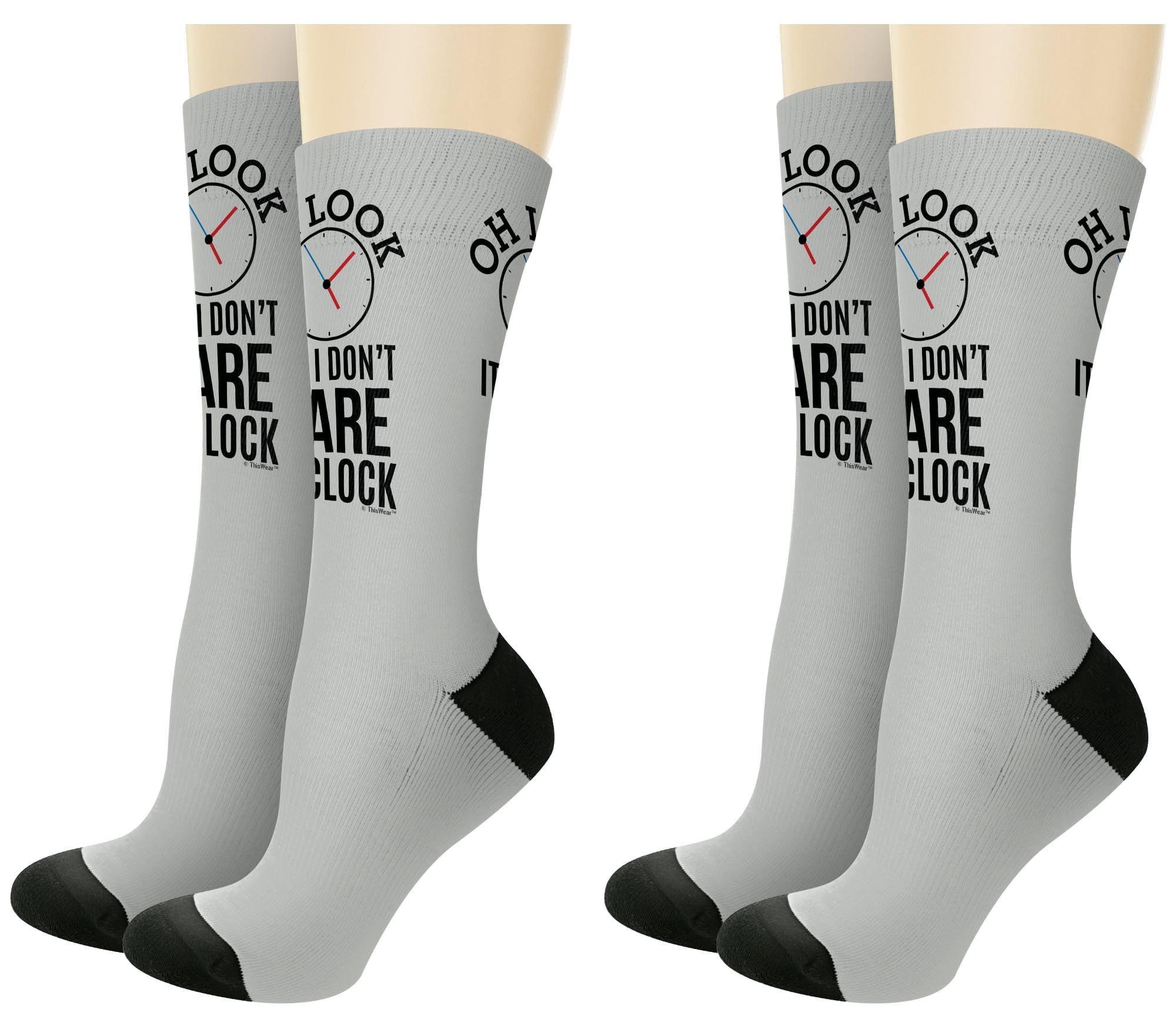 ThisWear Coworker Leaving Gifts for Women Oh Look It's I Donâ€™t Care O'Clock 2-Pairs Novelty ...