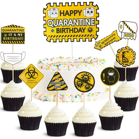 Set of 56 Happy Quarantine Birthday Cake Toppers Quarantine Cupcake ...