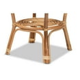 Baxton Studio Cariel Round Natural Brown Rattan Coffee Table with Open ...