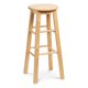 PJ Wood Classic Round-Seat 29 Inch Kitchen Bar Stools, Natural, Set of ...