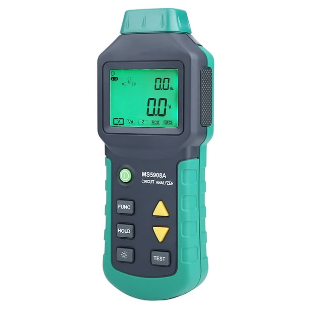 LCD Circuit Analyzer, GFCI RCD Tester, Type Optional Data Hold Function ...