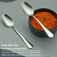 Jeaker Dinner Spoons Set of 12 Pieces, Stainless Steel Table Spoons Set ...