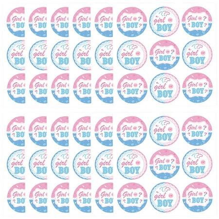Gender Reveal Sticker Gender Reveal Party Gift Bags and Stickers Party ...