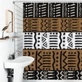 African Mudcloth Shower Curtain for Bathroom, oho Modern Abstract ...