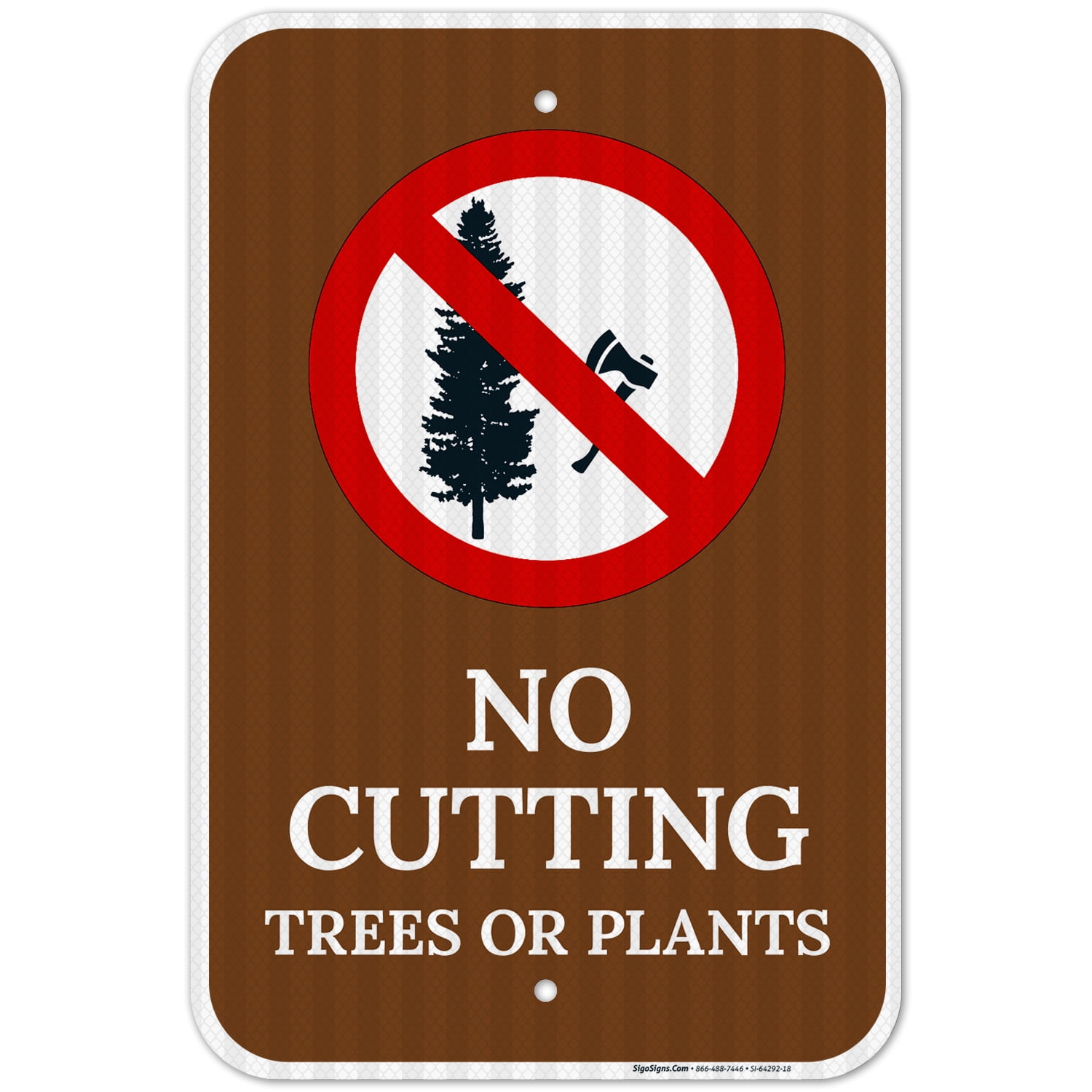 No Cutting Trees Or Plants With Graphic Sign, - Walmart.com