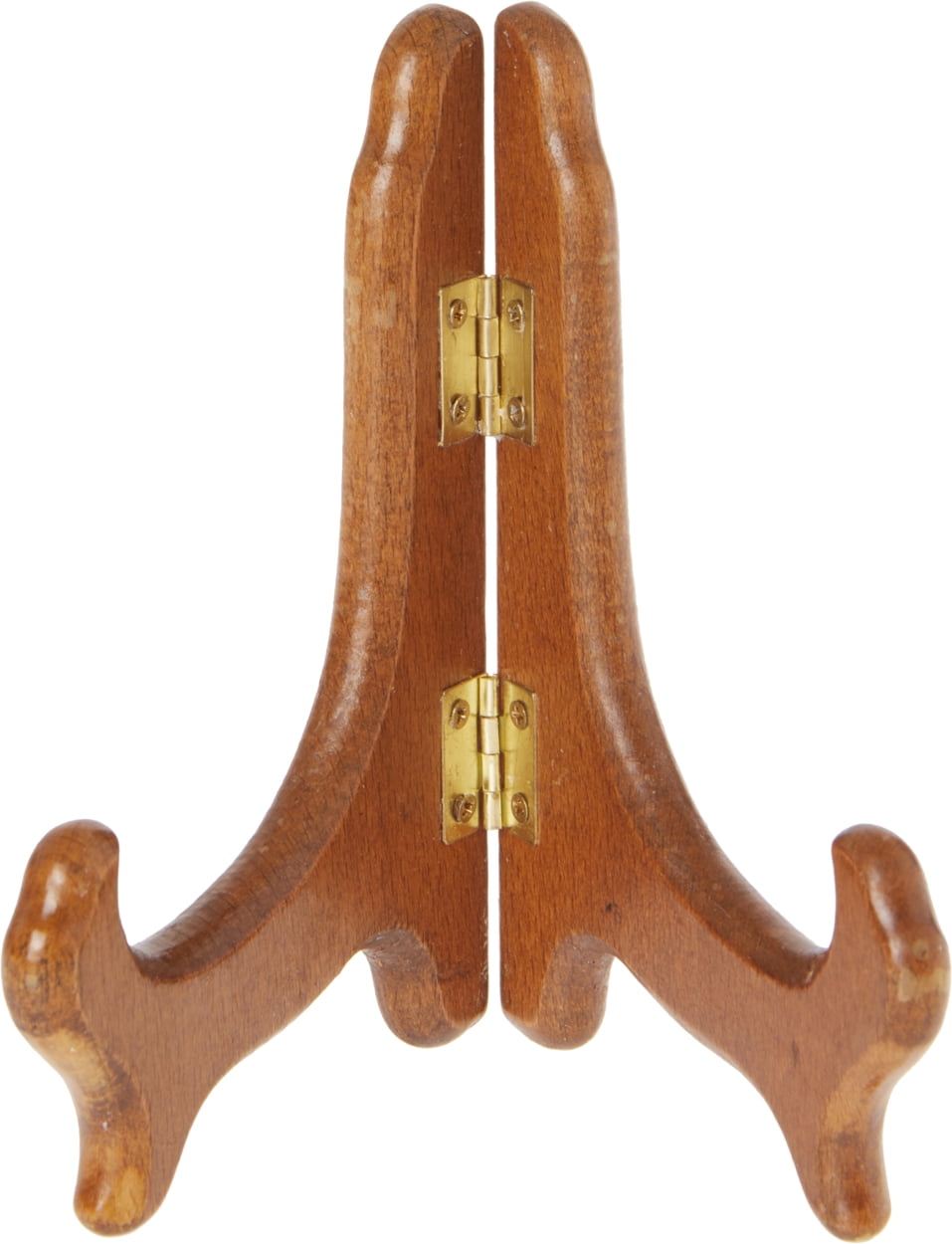 Bard's Hinged Medium Wood Plate Stand, 5" H x 5.75" W x 3.75" D (For 5 ...