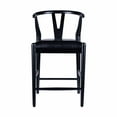 Wishbone Counter Height Kitchen Bar Stool - Black Finish - Walmart.com